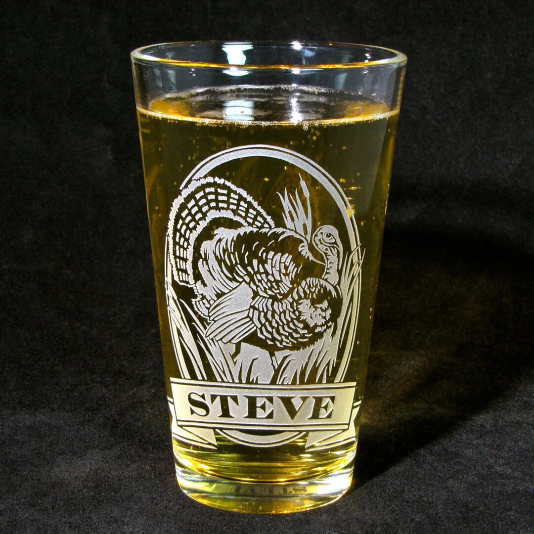 1 Personalized Wild Turkey Beer Glass Gift for Men - Etsy