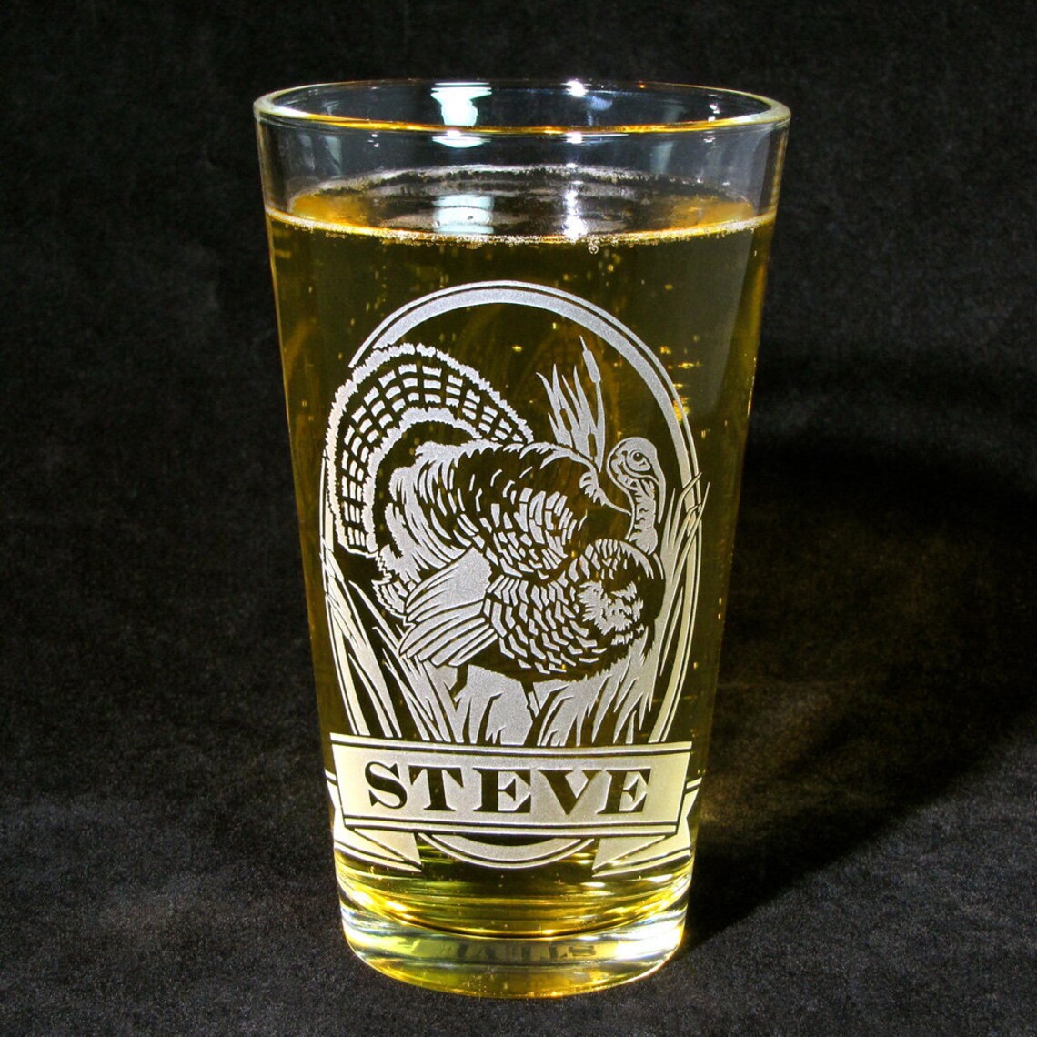 1 Personalized Wild Turkey Beer Glass Gift for Men Etched - Etsy