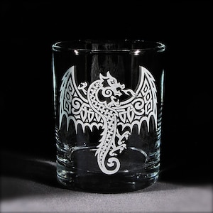 Engraved Chinese Dragon Whiskey Glass Unique Gift for Man, Asian ...