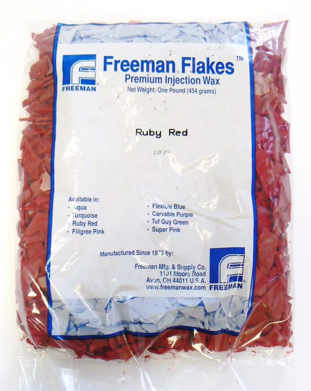 Jewelry Injection Wax RUBY Red Freeman Flakes 1 Lb Lost Wax Casting ...