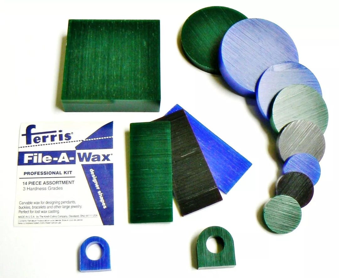 Ferris File-a-wax Assorted Professional 14 Pc Kit Jewelry Carving Wax ...