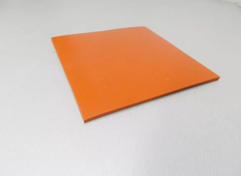Red-orange Silicone Rubber Sheet: High Temp 8" X 8" X 1/4" Square - Etsy