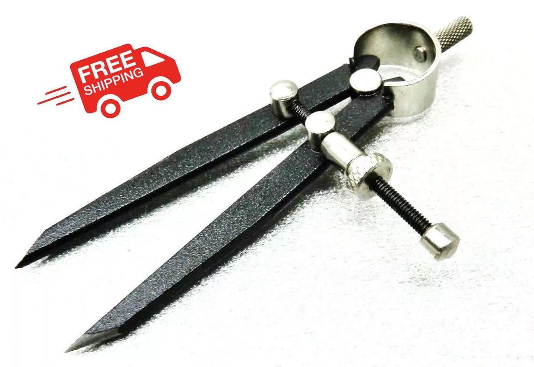4" Fine Point Divider: Flat Leg Measuring Compass - Etsy