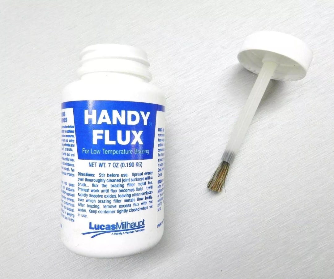 Handy Flux Paste 7 Oz Jar W/ Brush Cap - Silver Soldering Brazing ...