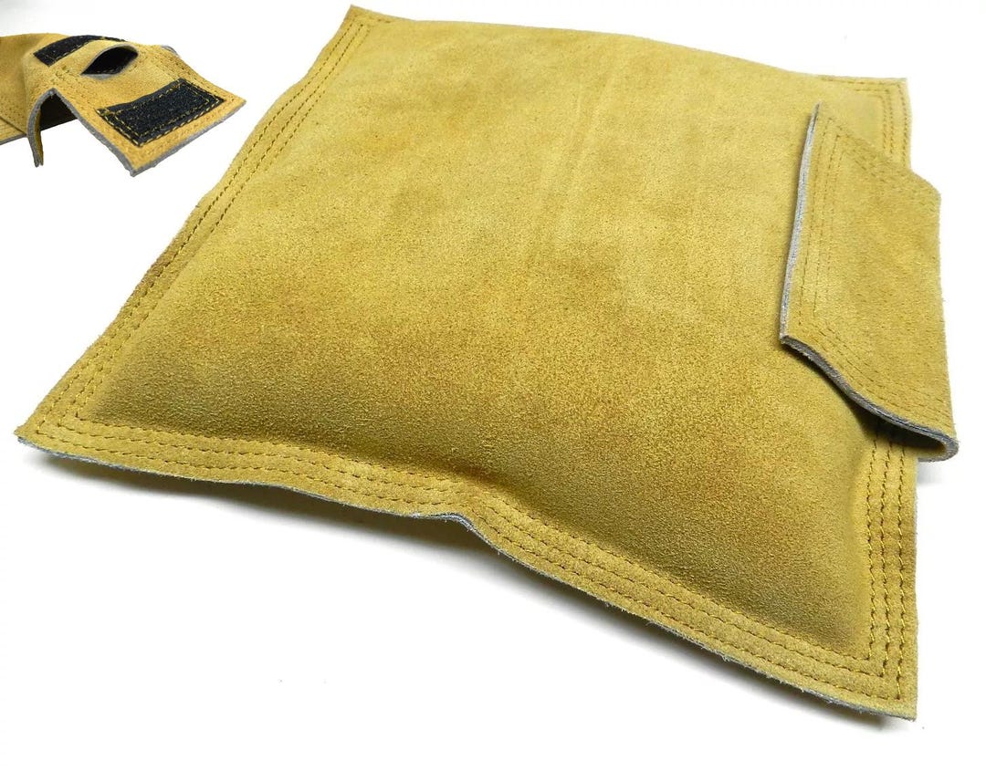 10" Square Sandbag Leather Bench Pad Sand Bag With Double Hook Loop ...