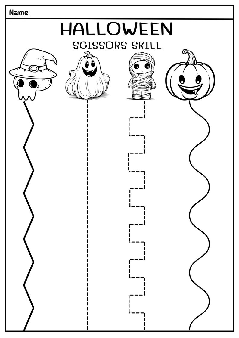 Kindergarten Worksheets Halloween Theme Activities - Etsy