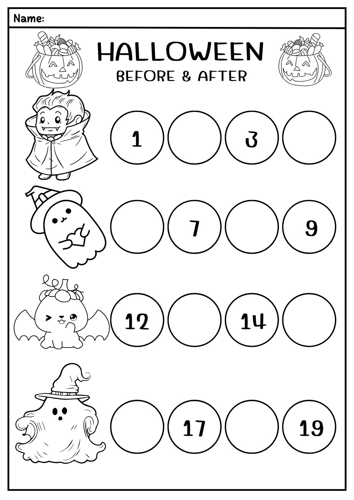 Kindergarten Worksheets Halloween Theme Activities - Etsy