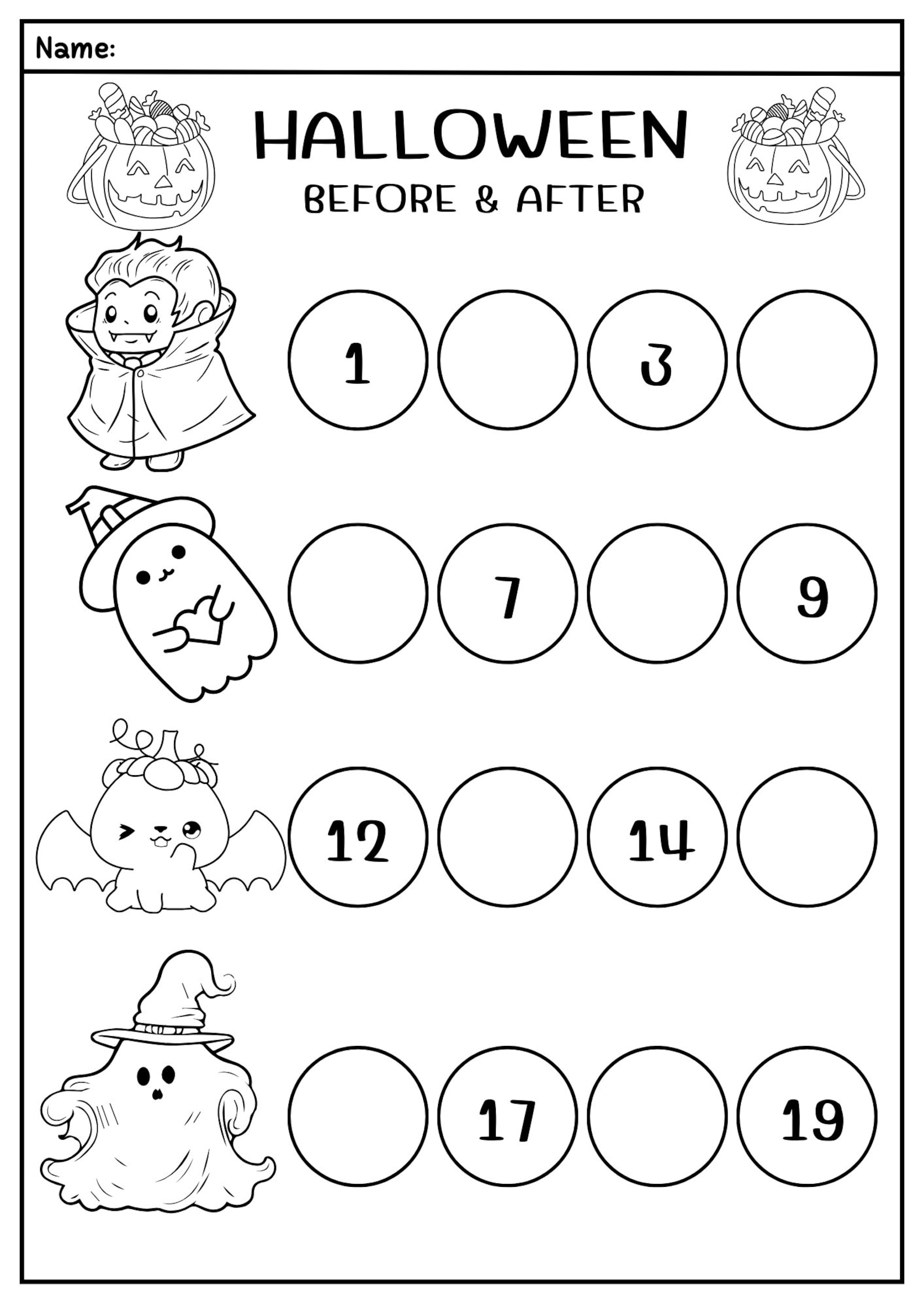 Kindergarten Worksheets Halloween Theme Activities - Etsy