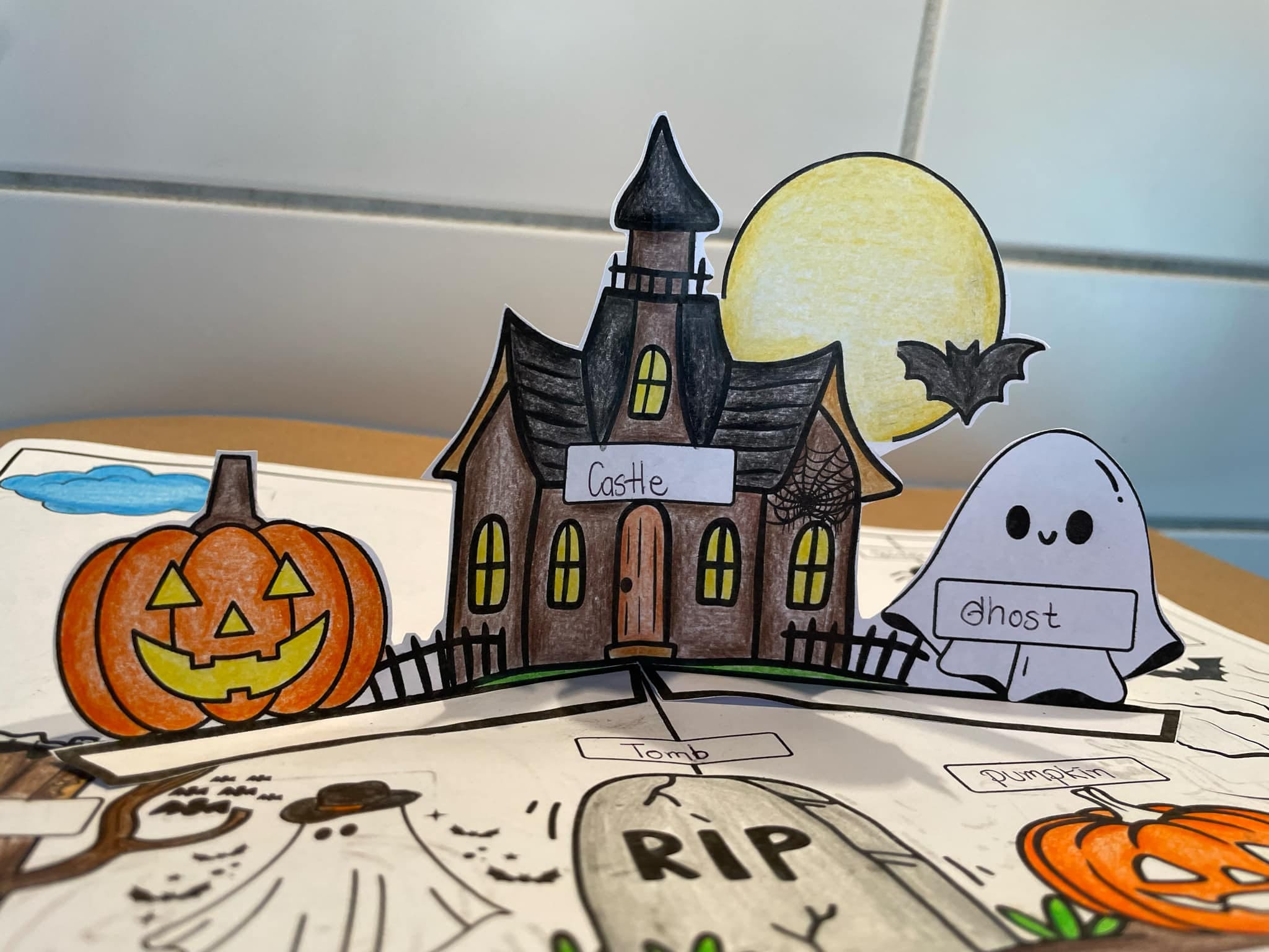DIY Halloween Paper Craft for Kids - Printable PDF - Etsy