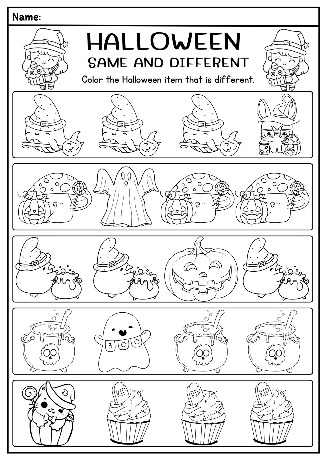 Kindergarten Worksheets Halloween Theme Activities - Etsy