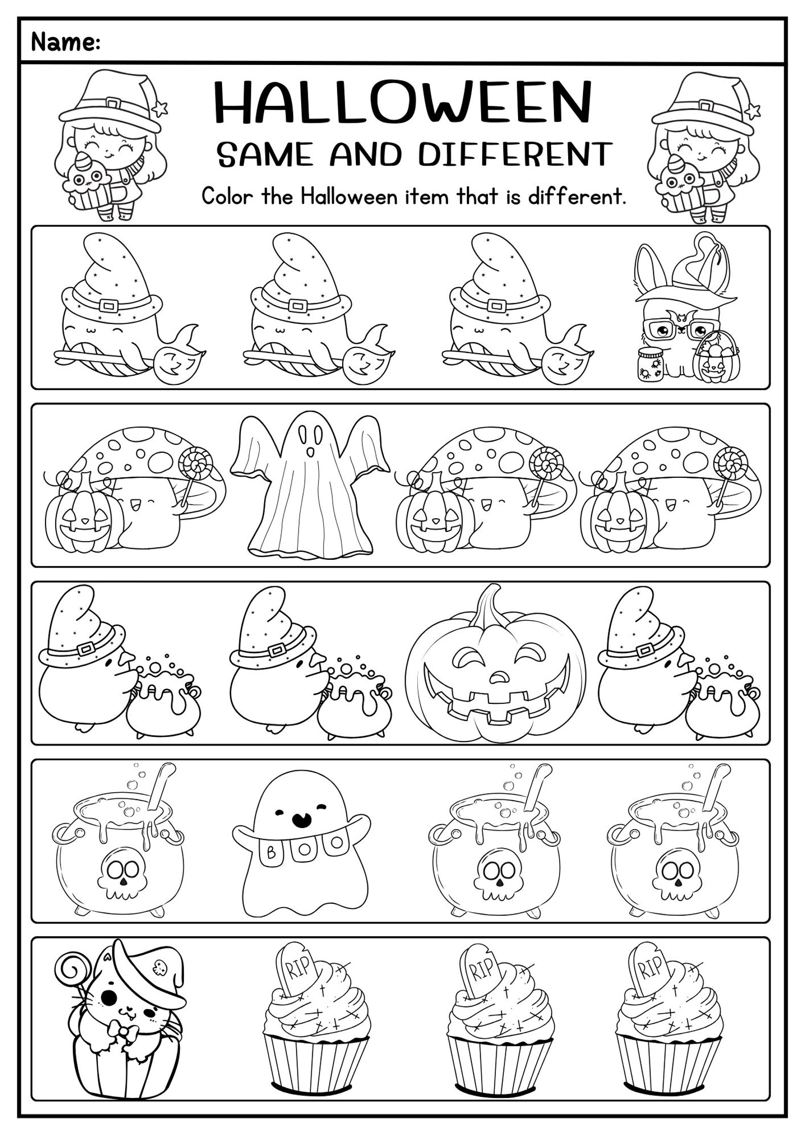 Kindergarten Worksheets Halloween Theme Activities - Etsy
