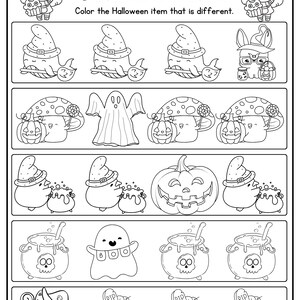 Kindergarten Worksheets Halloween Theme Activities - Etsy
