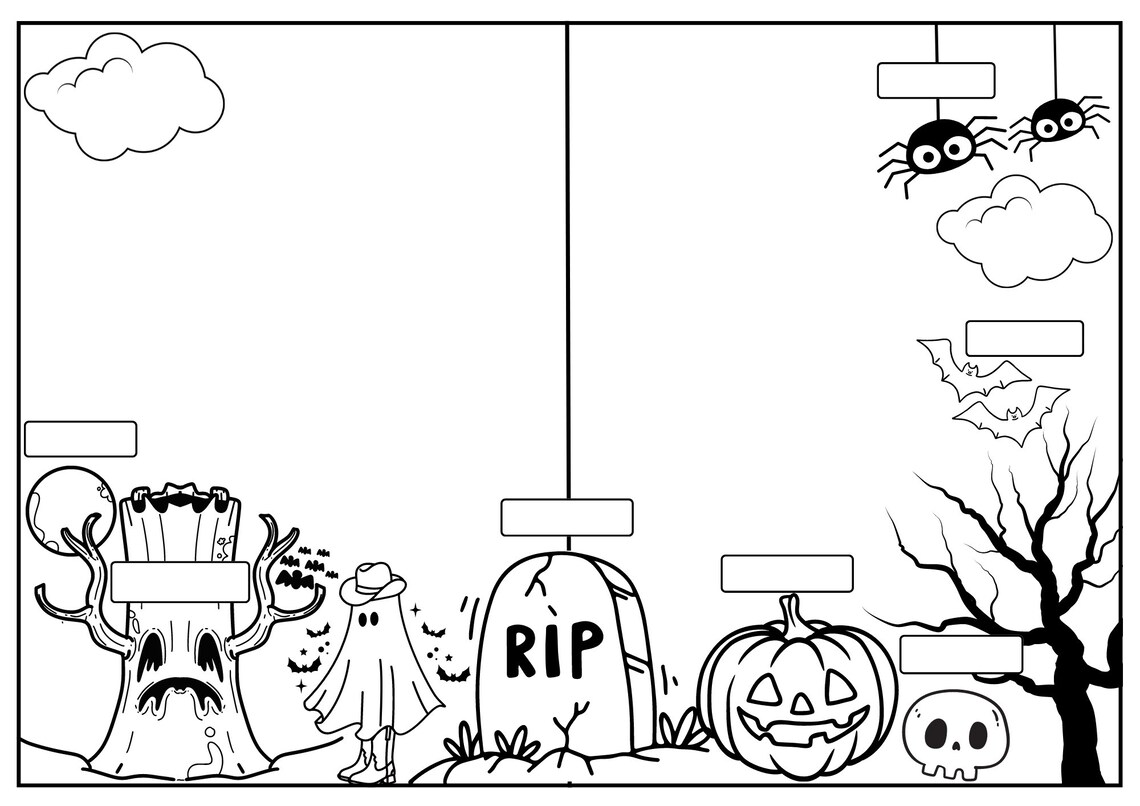 DIY Halloween Paper Craft for Kids - Printable PDF - Etsy