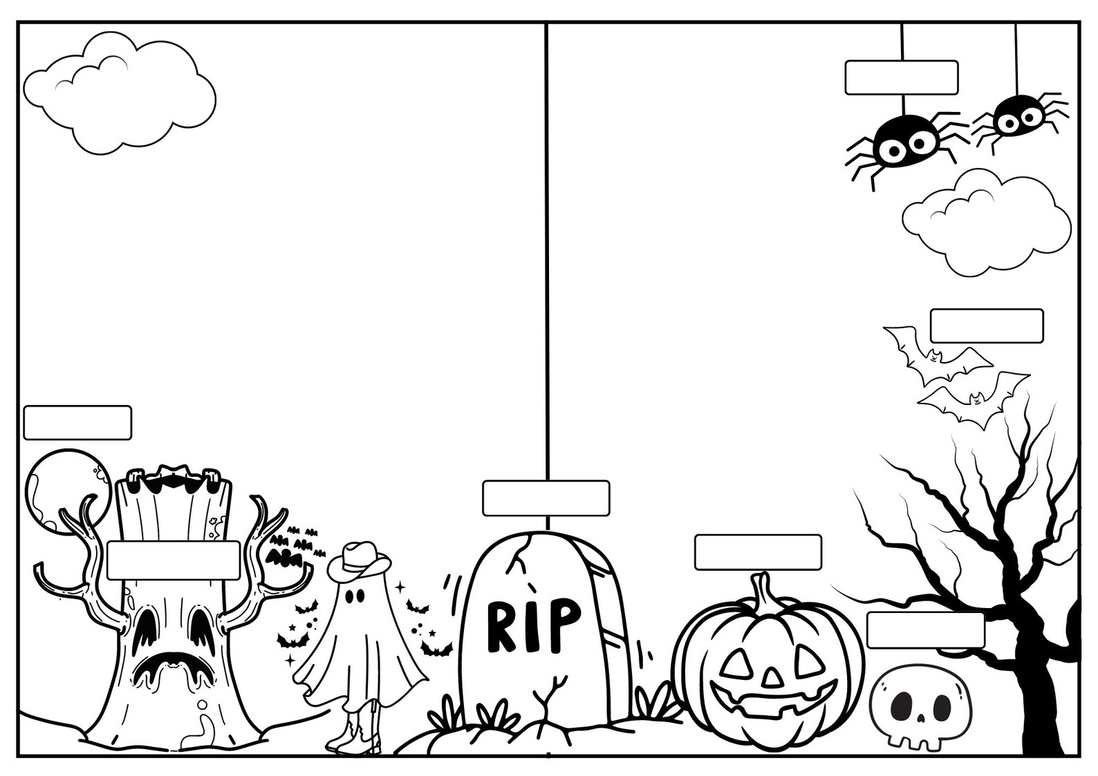 DIY Halloween Paper Craft for Kids - Printable PDF - Etsy