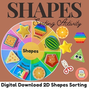 Shapes Sorting Activity-shapes Matching - Etsy