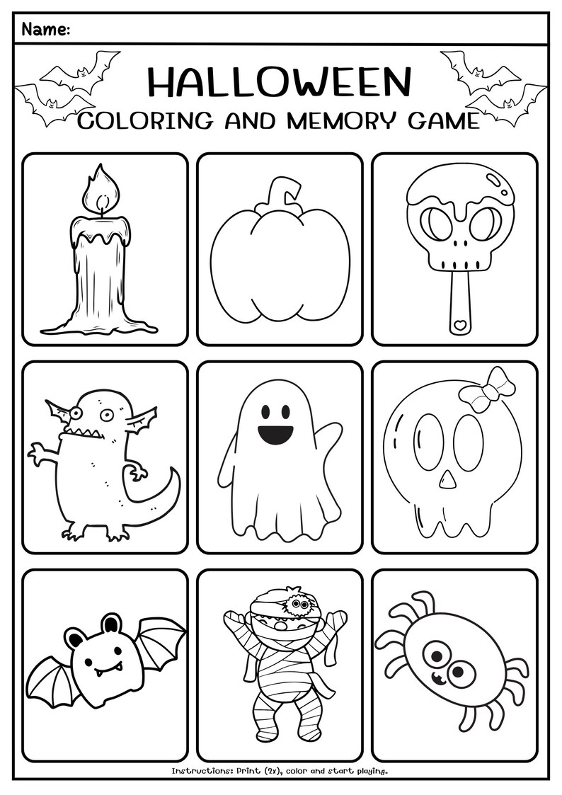 Kindergarten Worksheets Halloween Theme Activities - Etsy