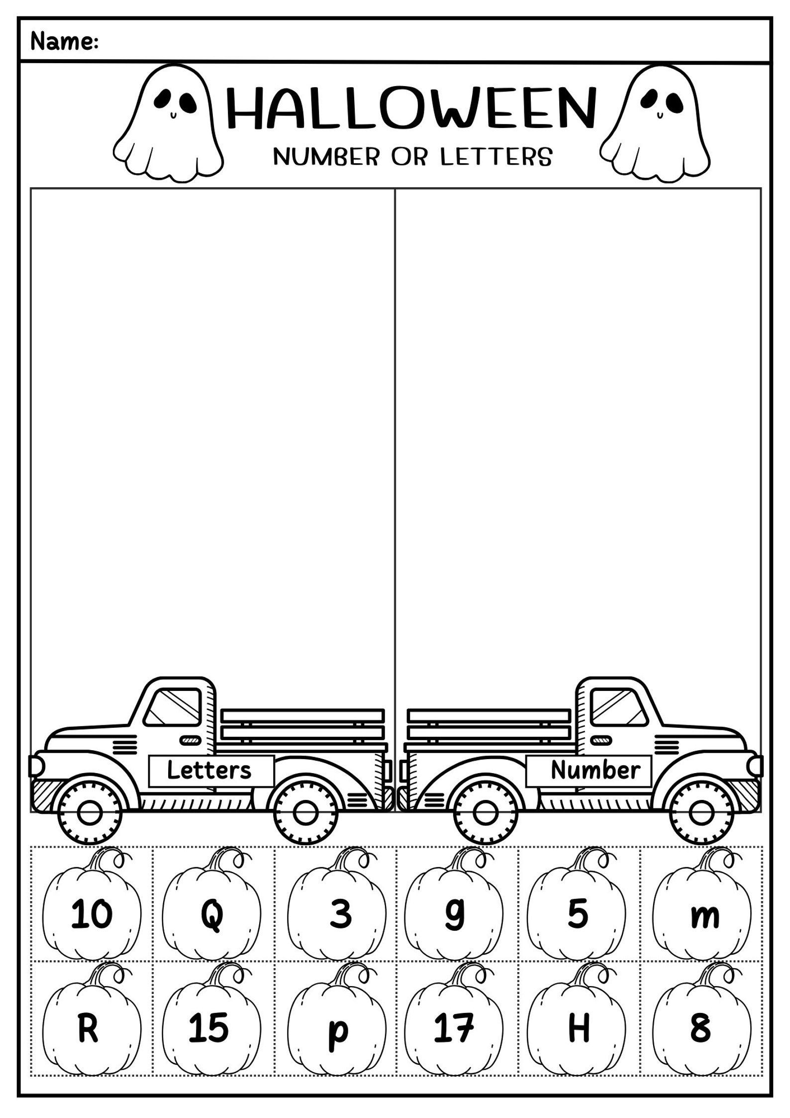 Kindergarten Worksheets Halloween Theme Activities - Etsy