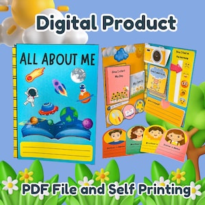 Printable DIY Paper Craft All About Me Activities Lapbook - Etsy
