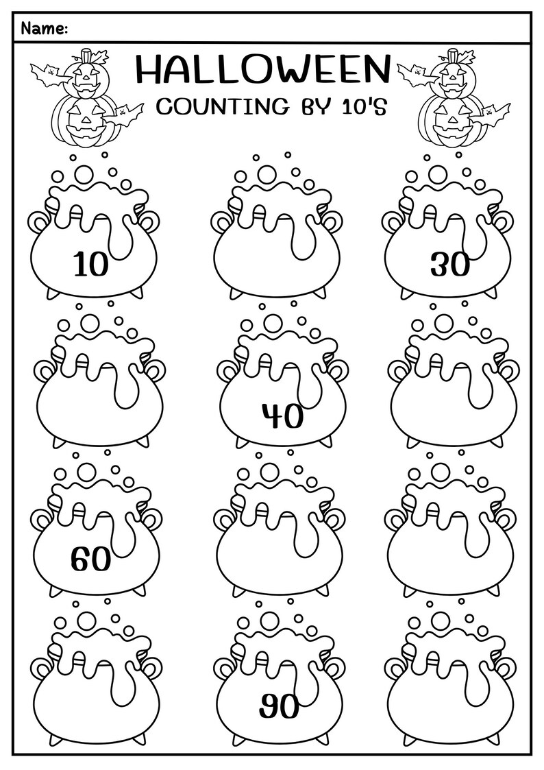 Kindergarten Worksheets Halloween Theme Activities - Etsy