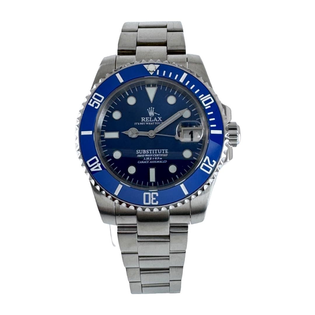 Men’s 40mm Blue Relax Sub Parody Watch - Etsy