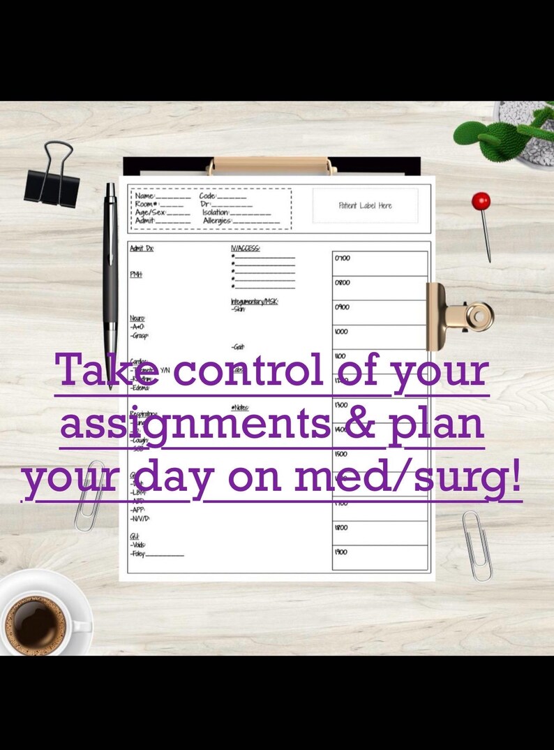 Nurse Report Sheet - Etsy