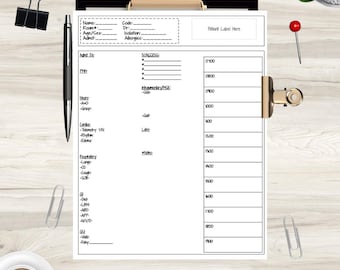 Nurse Report Sheet Printable, Instant Download, Daily To-do List, Daily ...