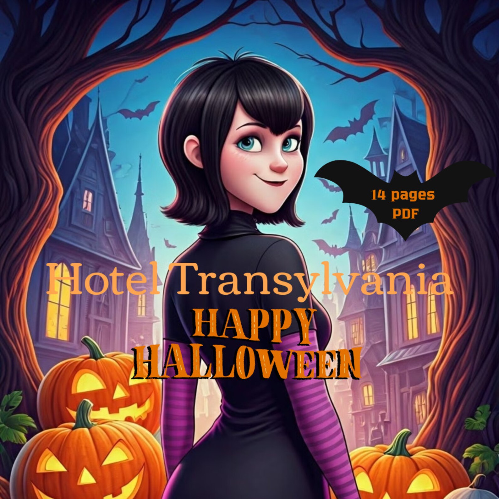 Hotel Transylvania: Halloween Adventures Coloring Book 14 Pages PDF - Etsy