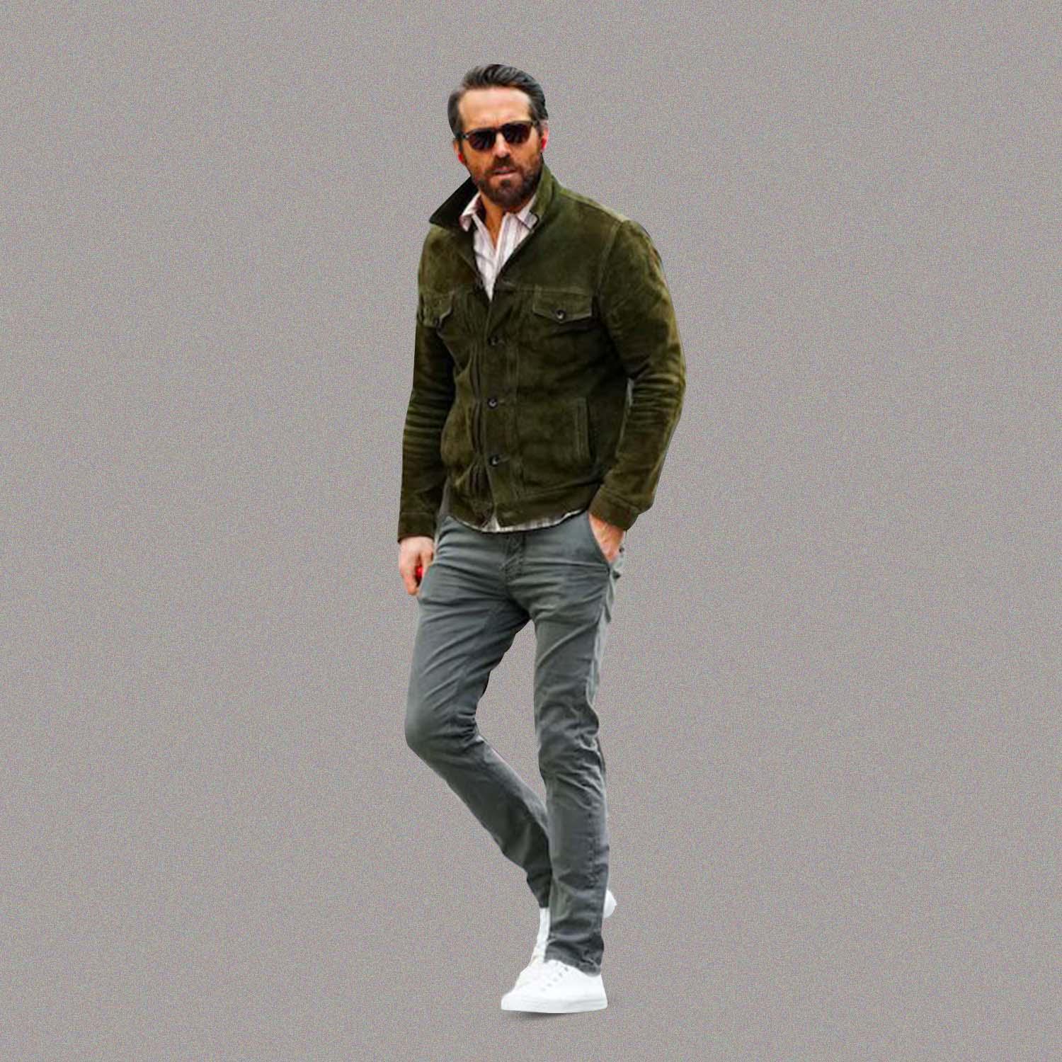 Handcrafted Green Suede Leather Jacket Premium Quality Men Suede ...