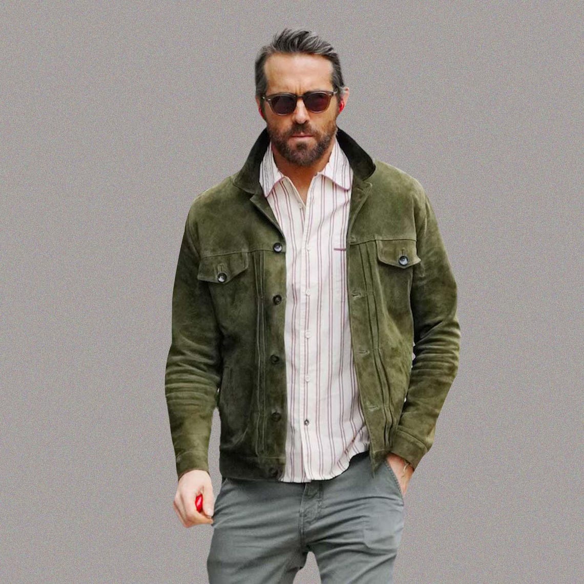 Handcrafted Green Suede Leather Jacket Premium Quality Men Suede ...