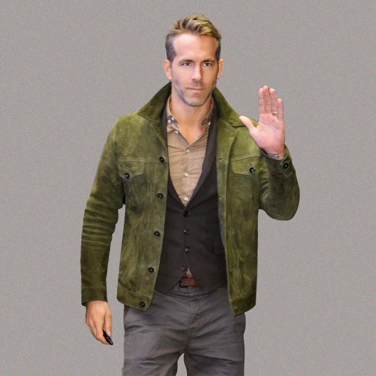 Handcrafted Green Suede Leather Jacket Premium Quality Men Suede ...