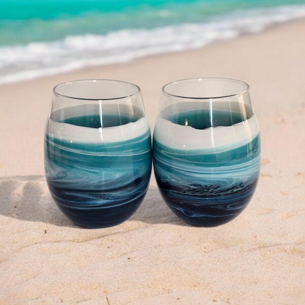 Beach Wine Glasses - Etsy