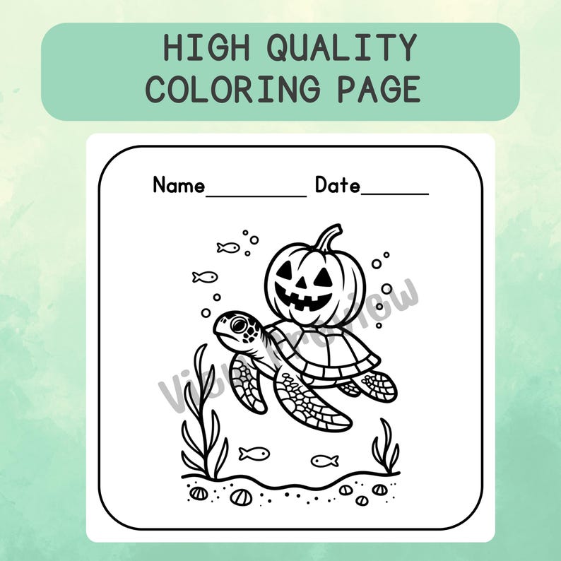 Halloween Sea Animals Coloring Book for Kids | Ocean Creatures Activity ...
