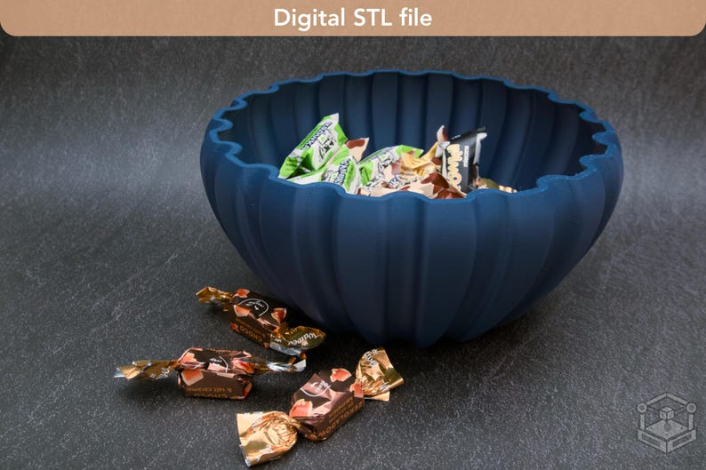 Elegant Bowl Digital STL File for 3D Printing Home Decor STL, Modern 3d ...