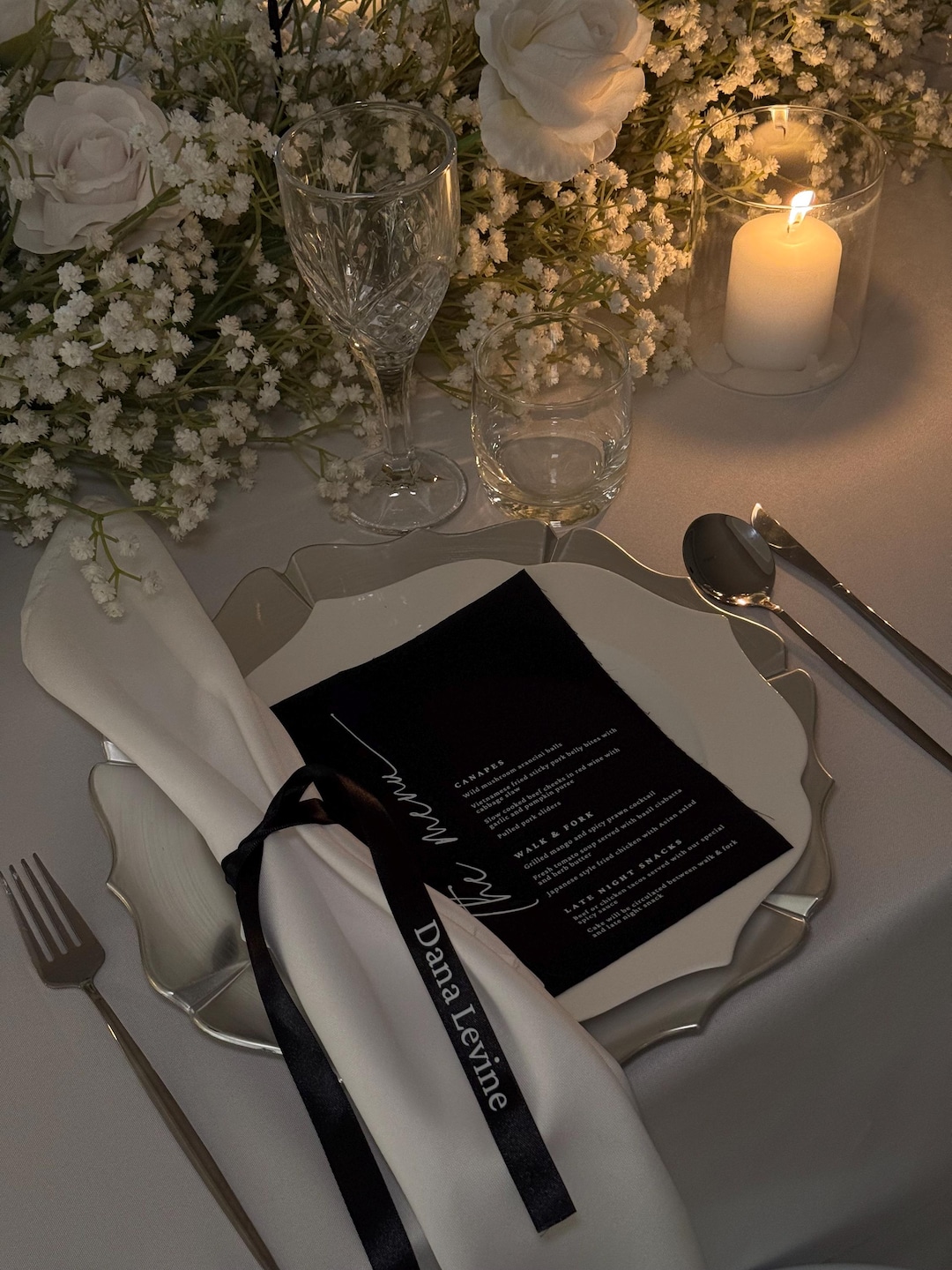 Custom Drink Ribbons | Custom Name Ribbons | Custom Place Setting ...