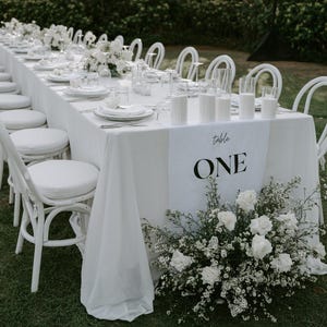 Custom Small Fabric Sign | Fabric Table Number | Custom Wedding Fabric ...