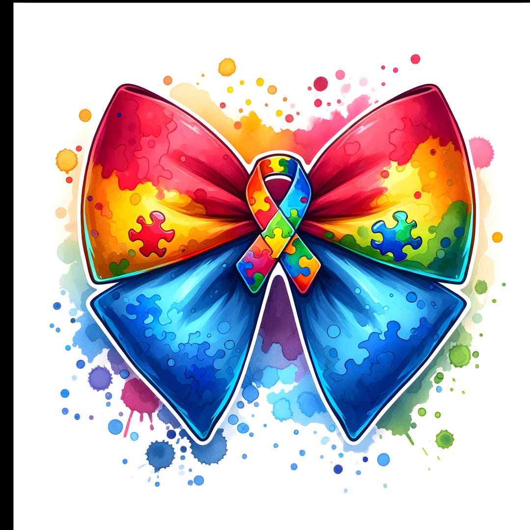 Vibrant Autism Watercolor Clipart Bundle for Instant Download and ...