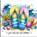Beach Girl Summer Clipart: Flip Flops & Seashells (PNG) - Etsy