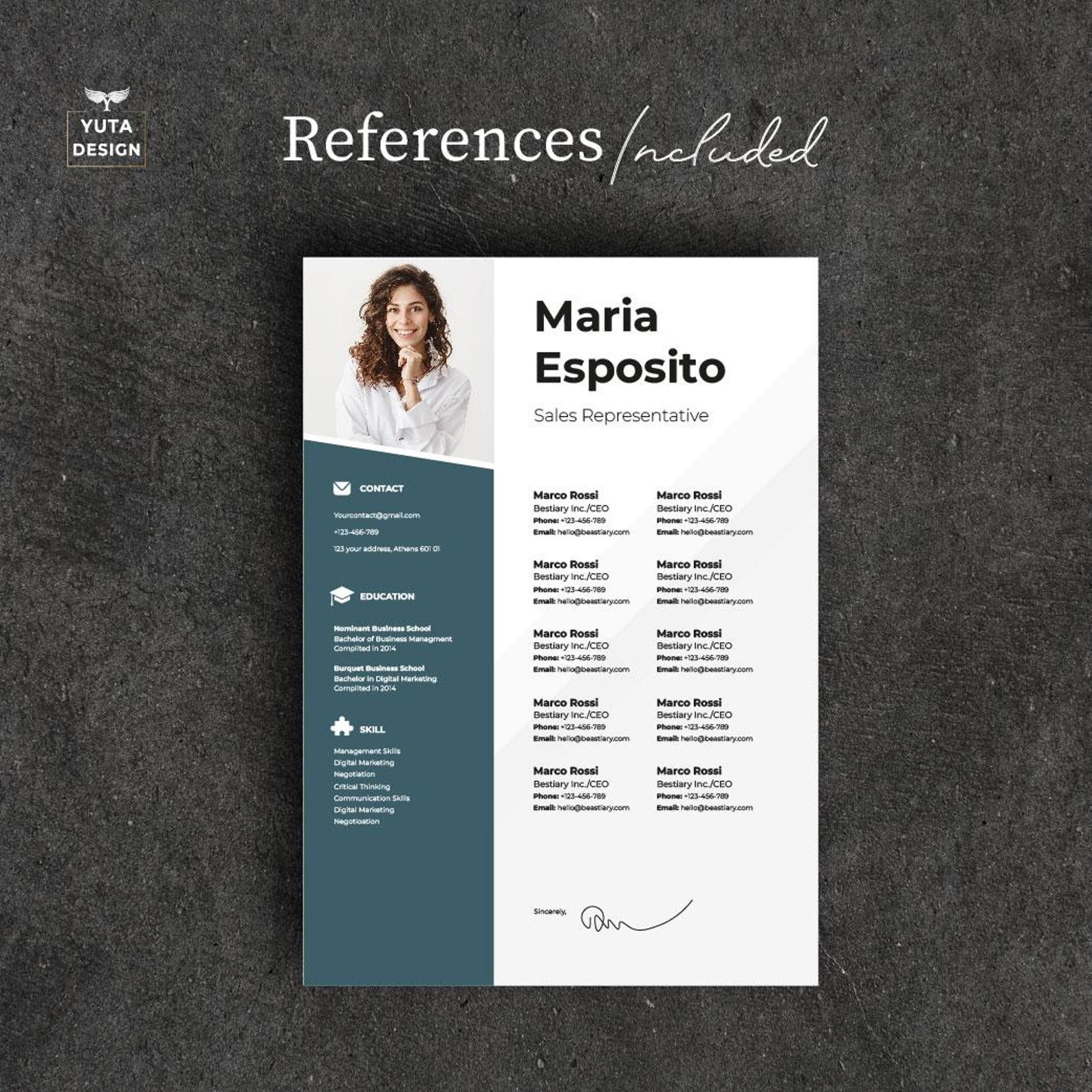 Indeed CV | Professional Resume Template | Reference Template ...
