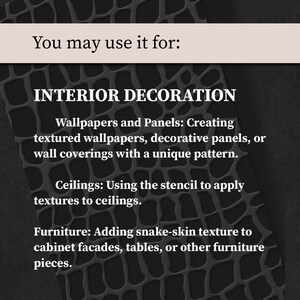 Snake Skin Stencil Template | Digital Download | 106 Square Inches ...