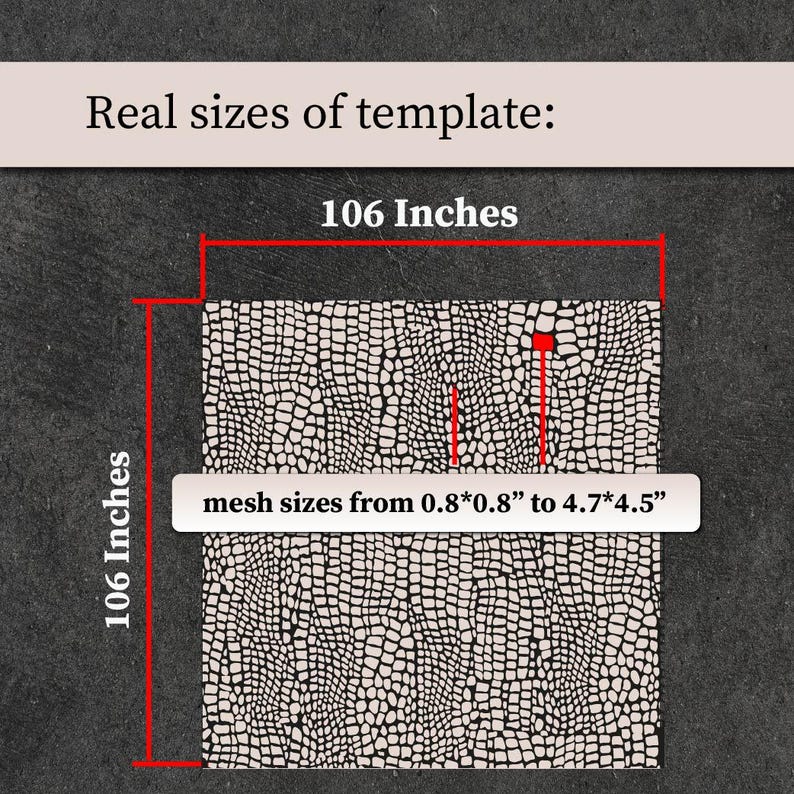 Snake Skin Stencil Template | Digital Download | 106 Square Inches ...