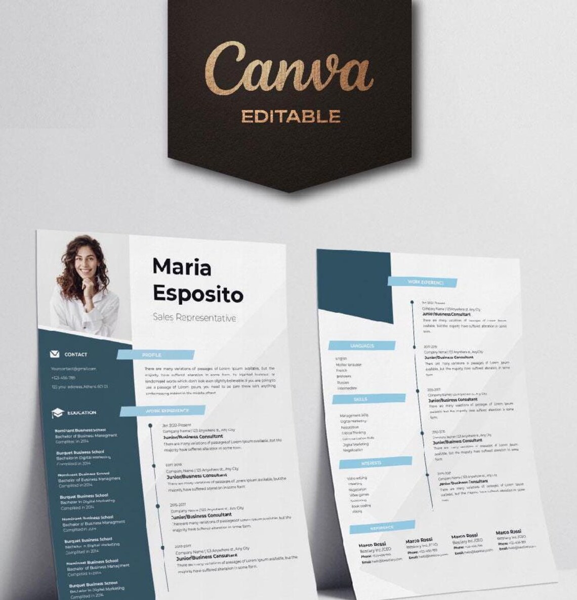 Indeed CV | Professional Resume Template | Reference Template ...