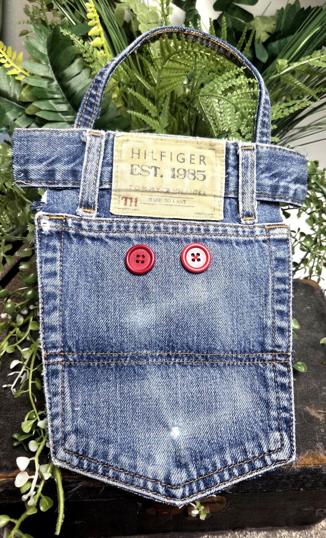 Repurposed Denim Pocket Organizer - Reclaimed Jeans Storage - Etsy
