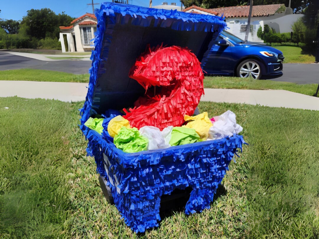 Trash Can Piñata: With Custom Birthday Number. - Etsy