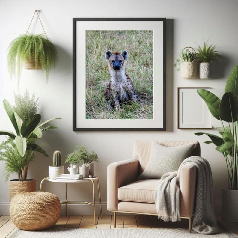 Maasai Mara Hyena Sitting on the Grass | Fine Art Digital Photography ...