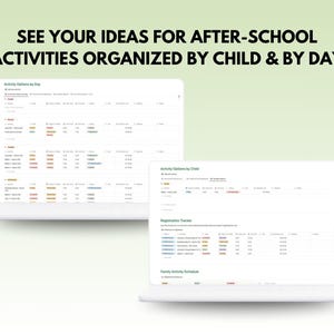Extracurricular Activities Planner for Families Notion Template | Plan ...