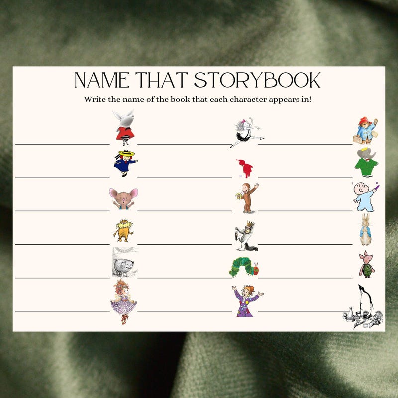Storybook Characters - Etsy