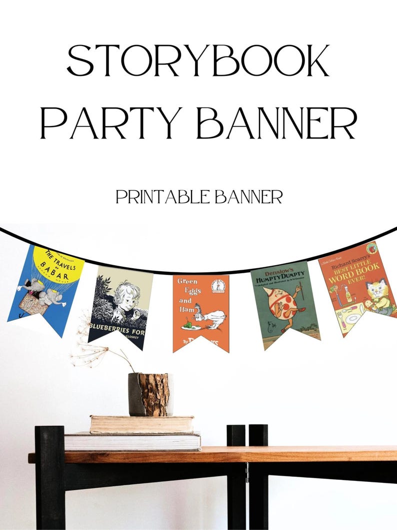 Storybook Party Banner Download for Baby Shower, Birthday - Etsy