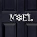 Christmas Decal - Noel Front Door Decal - Snowflake Door Decor -holiday ...
