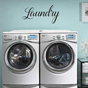 Laundry Wall Decal, Laundry Room Decor, Vinyl Lettering, Home Decor ...