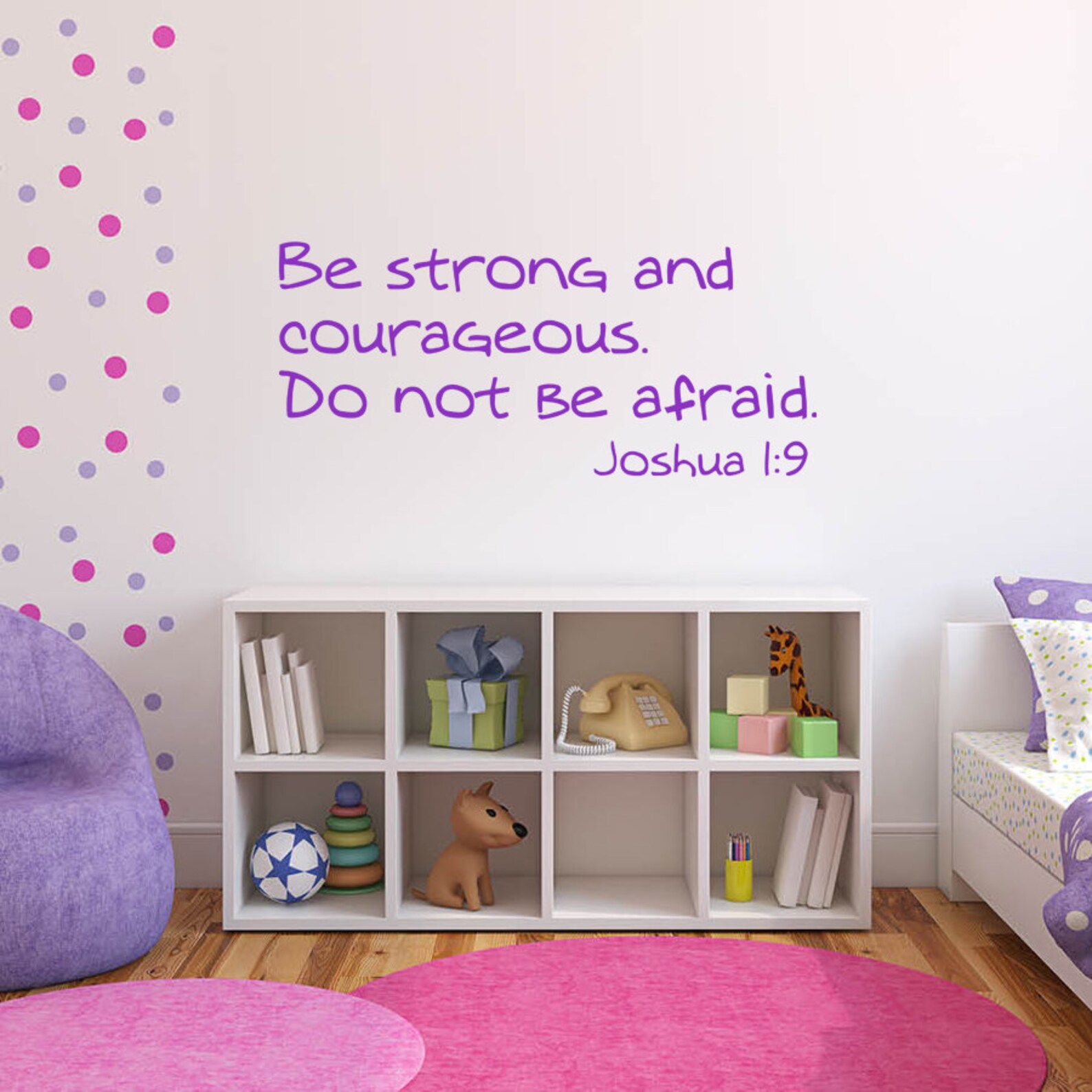 Be Strong and Courageous Vinyl Wall Decal. Joshua 1:9 Biblical - Etsy